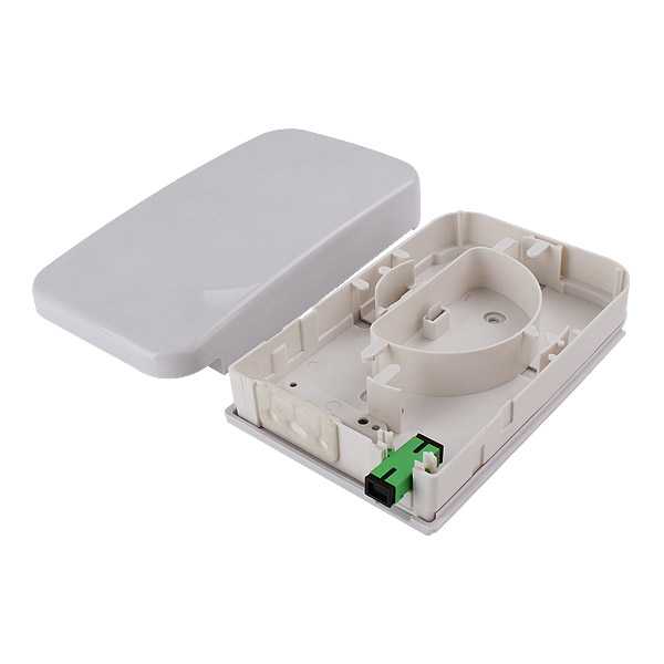 2 Port Wall Mounted Indoor Fiber Optic Distribution Box - FiberCheap